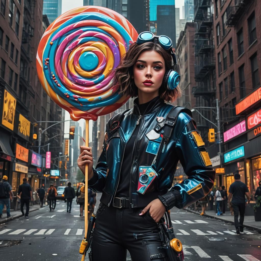 Cyberpop Queen - AI Generated Artwork - NightCafe Creator