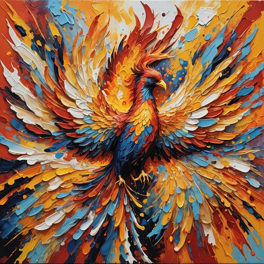 Acrylic Phoenix - AI Generated Artwork - NightCafe Creator
