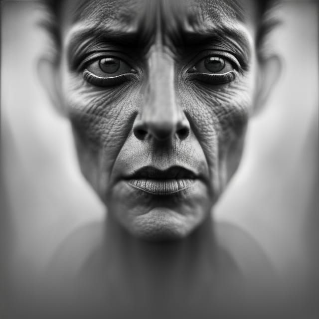 Pencil sketch human insect hybrid Close up portrai... - AI Art