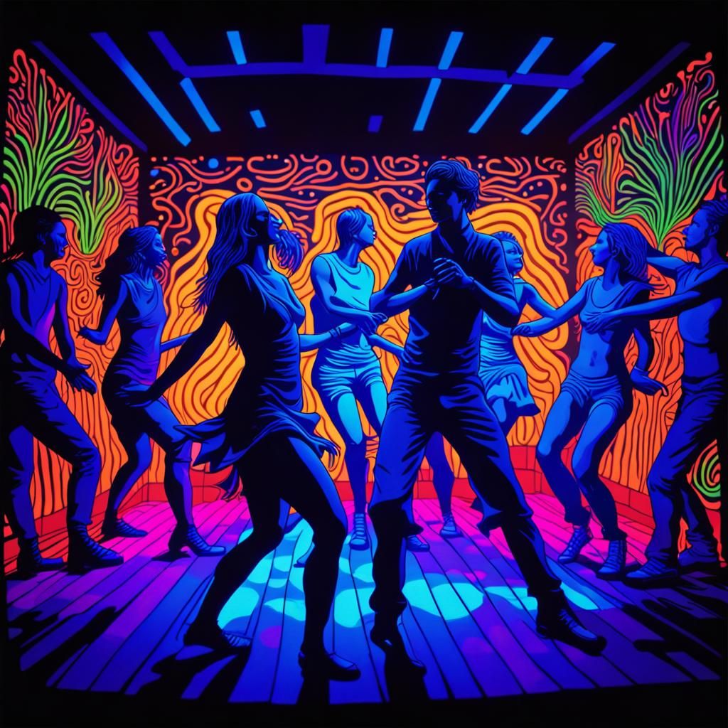 People dancing in a club - AI Generated Artwork - NightCafe Creator