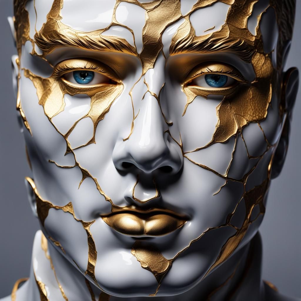 Porcelain face - AI Generated Artwork - NightCafe Creator