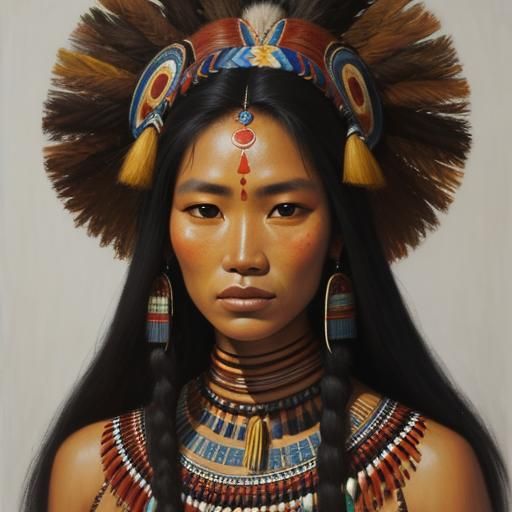 Bantiran, Ma’anyan Priestess. - AI Generated Artwork - NightCafe Creator