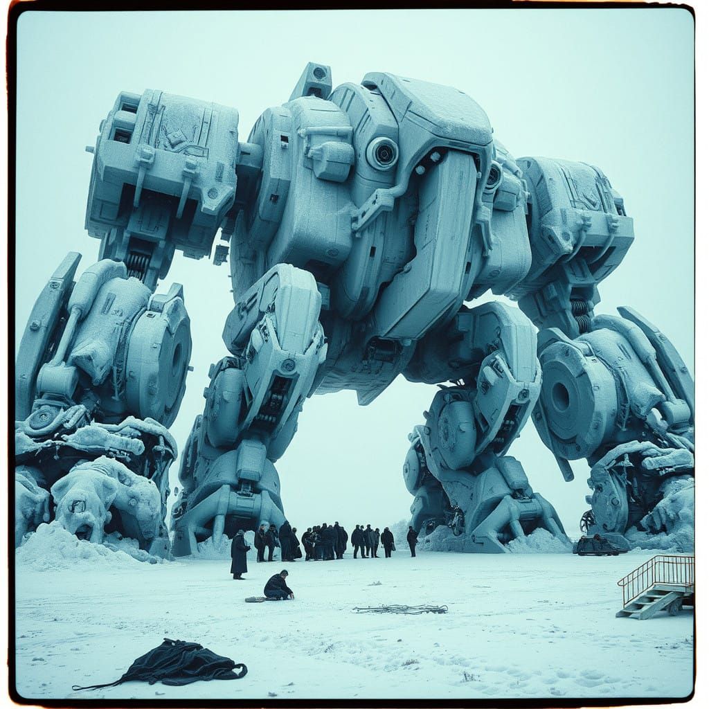 Blizzard-Cold Mecha🤖 - Frozen Mecha Monolith Dominates Icy...