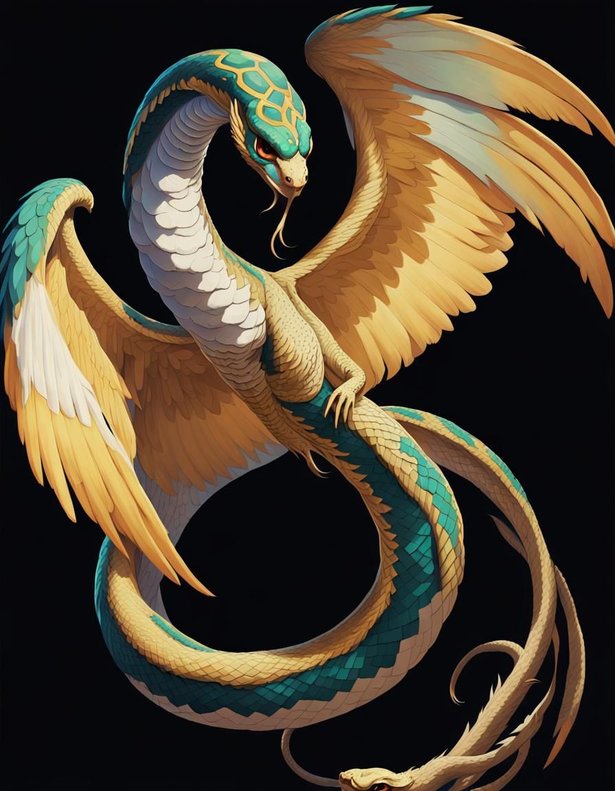 Experiments on making a Couatl for a DND game - AI Generated Artwork ...