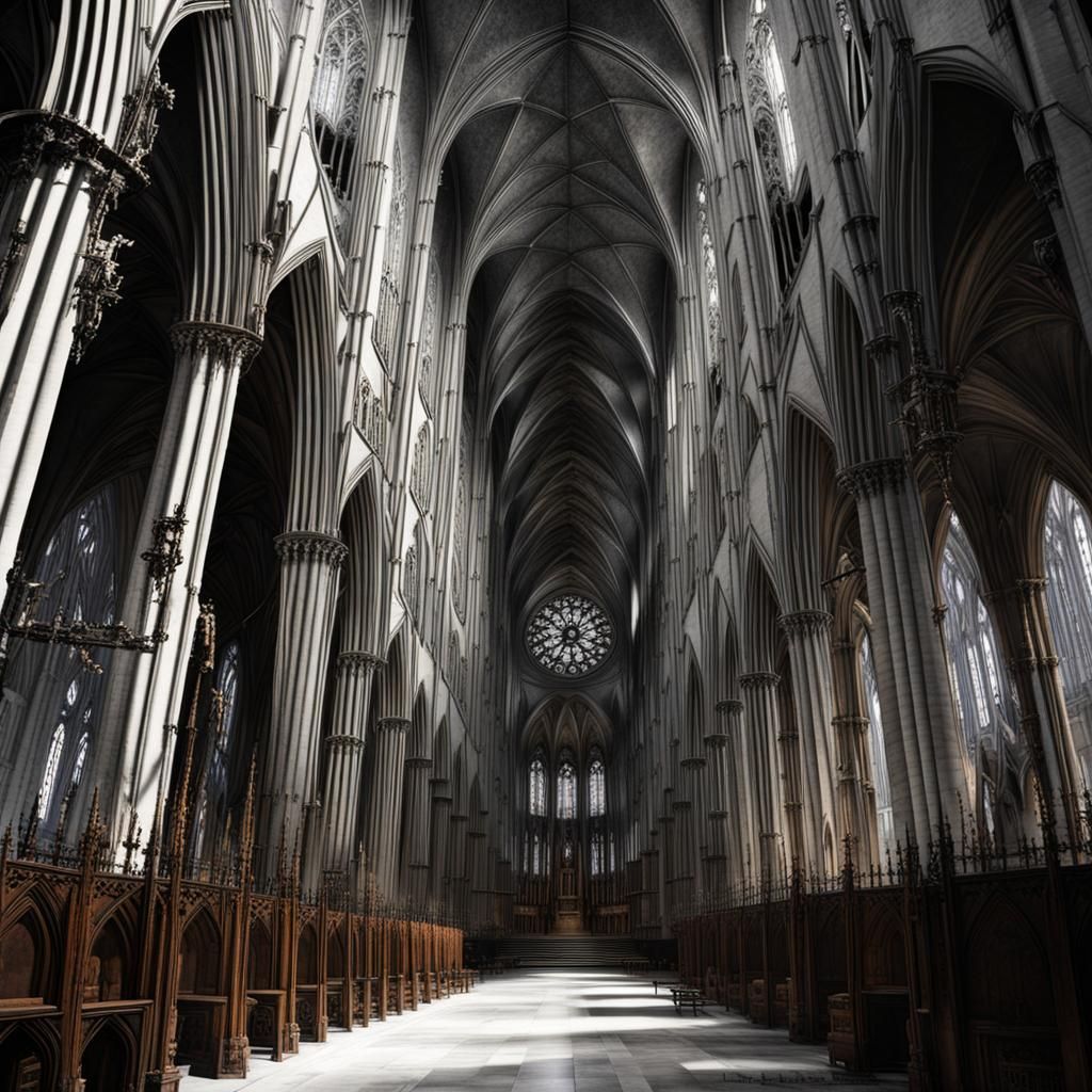 liminal space gothic cathedral - AI Generated Artwork - NightCafe Creator