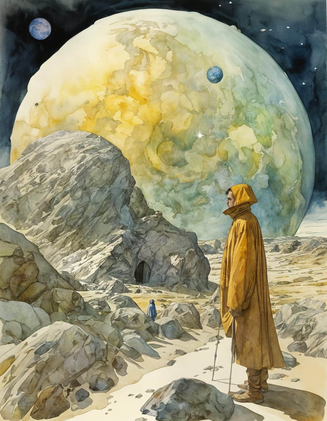 Ethereal Cosmic Landscape in Mannerist Style - AI Art