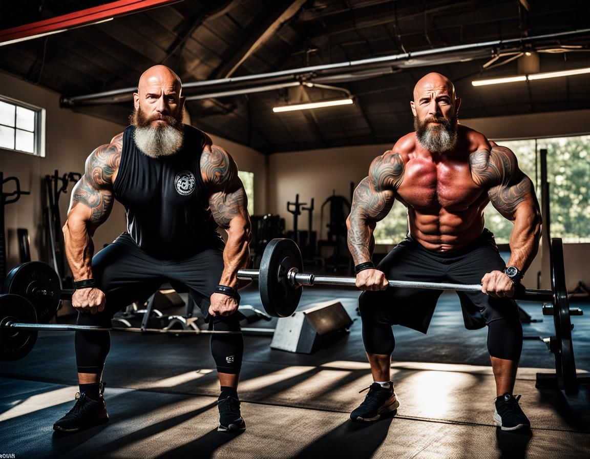 Bald Bearded Bodybuilding Boyfriends 1 - AI Generated Artwork ...