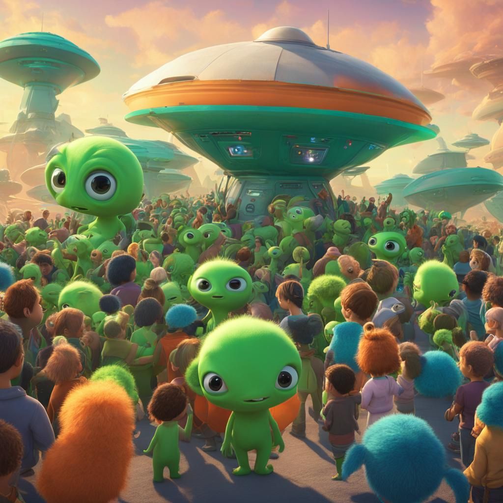 UFOs deliver some pretty weird aliens - AI Generated Artwork ...