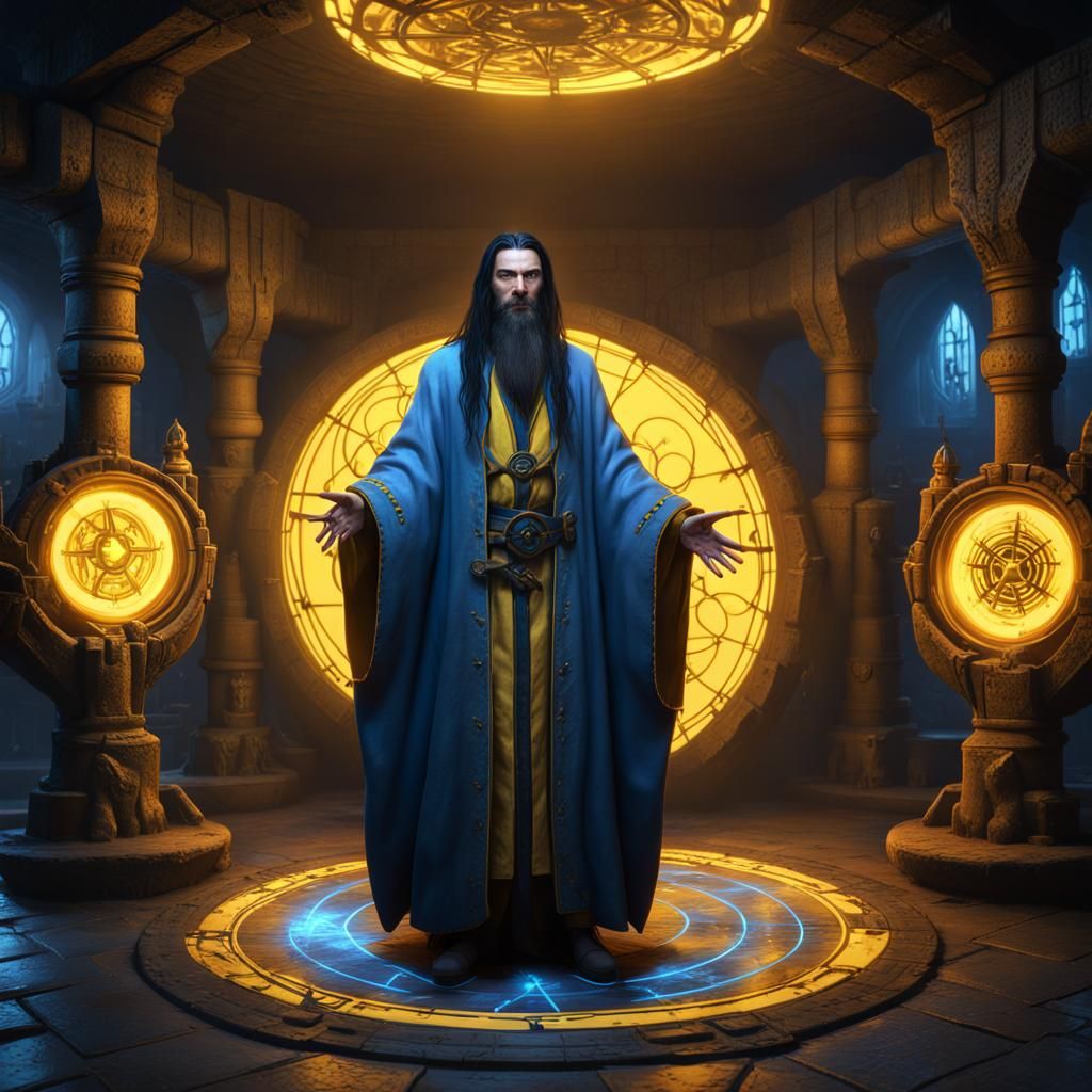 Wizard at ritual - AI Generated Artwork - NightCafe Creator