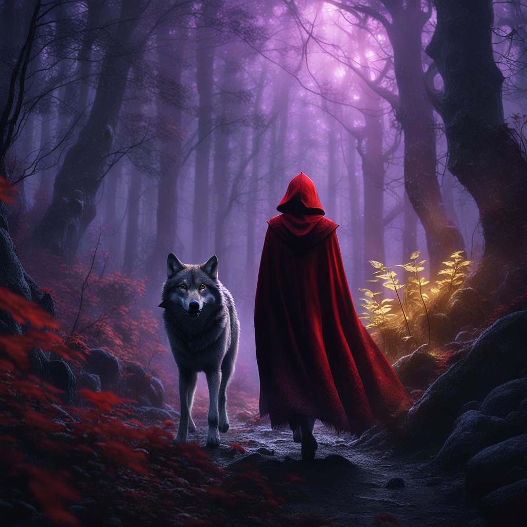 Red Riding Hood - Dark Fantasy Red Riding Hood in Mysterious...