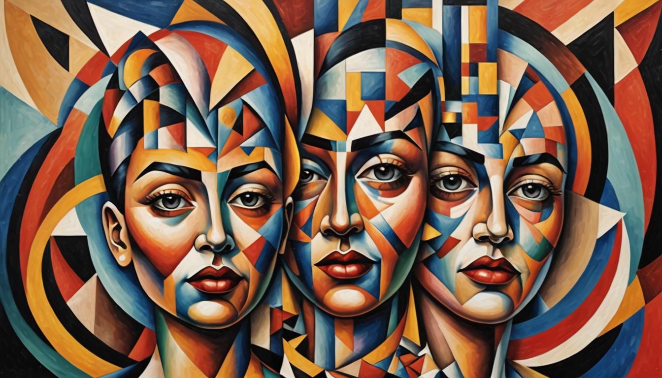 Surreal Cubism Triplets - AI Generated Artwork - NightCafe Creator