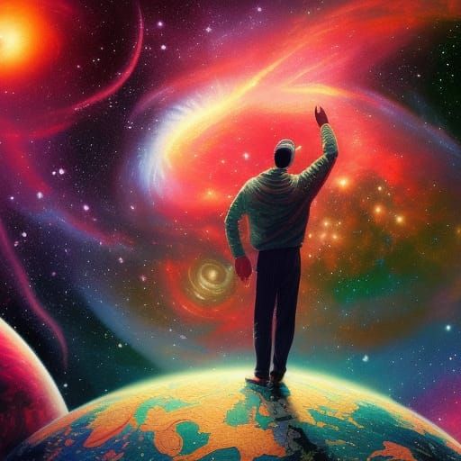 Greetings from space! - AI Generated Artwork - NightCafe Creator