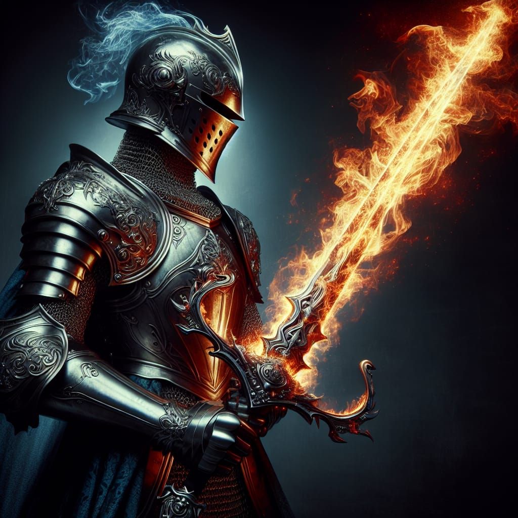 Sword of Fire - AI Generated Artwork - NightCafe Creator