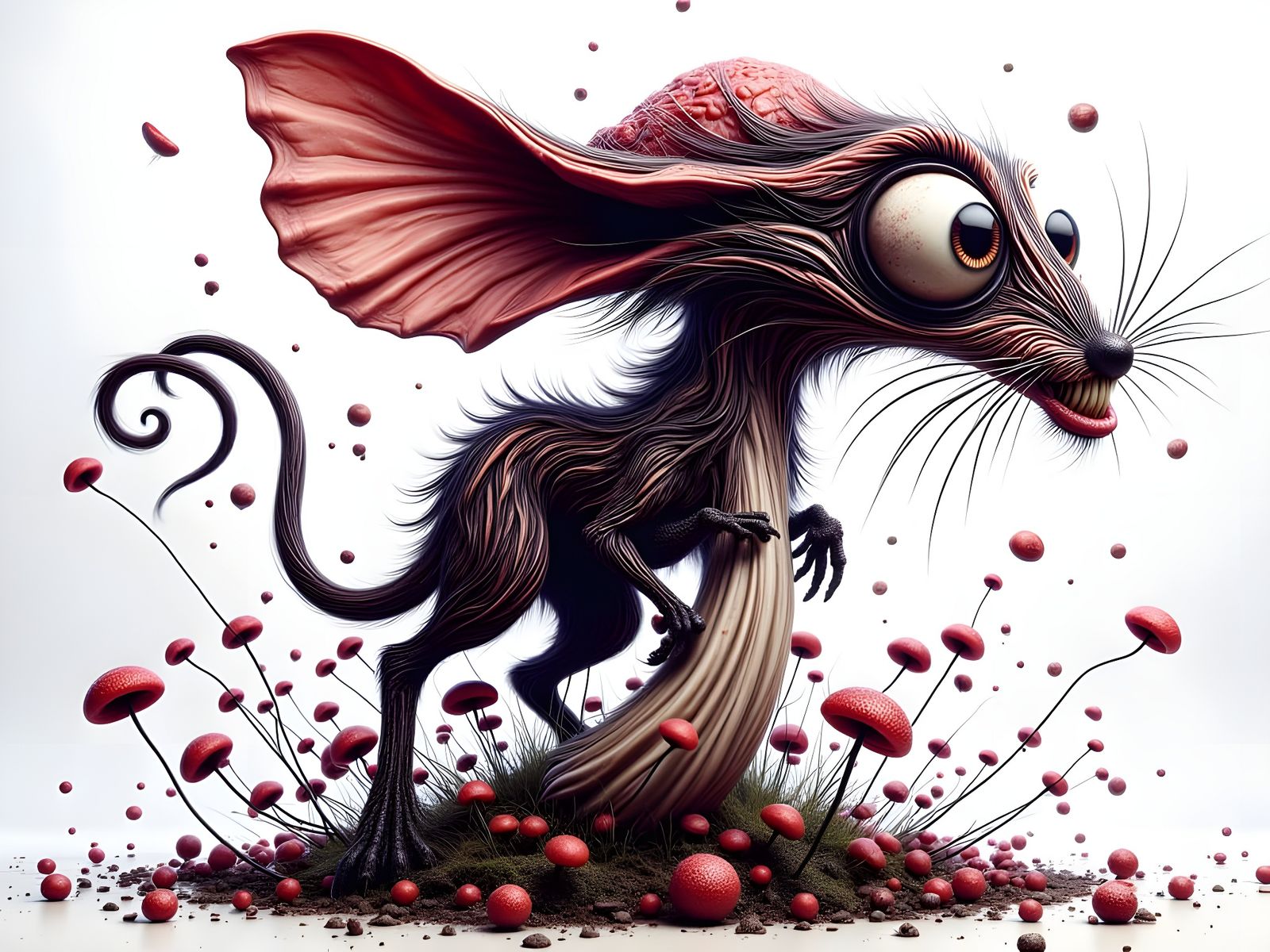 Toadstool mouse - Enchanted Mouse on Toadstool