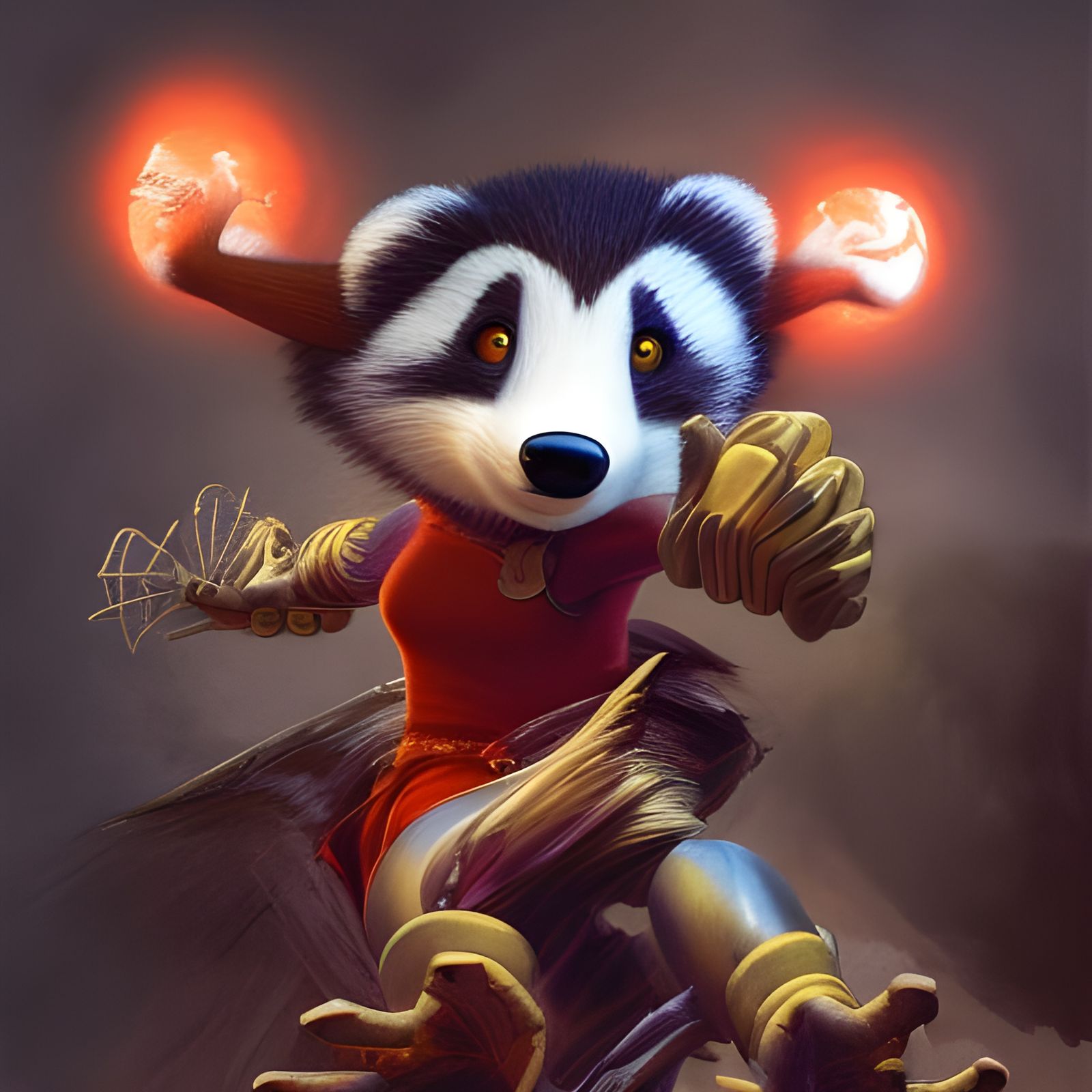 mighty hero badger - AI Generated Artwork - NightCafe Creator