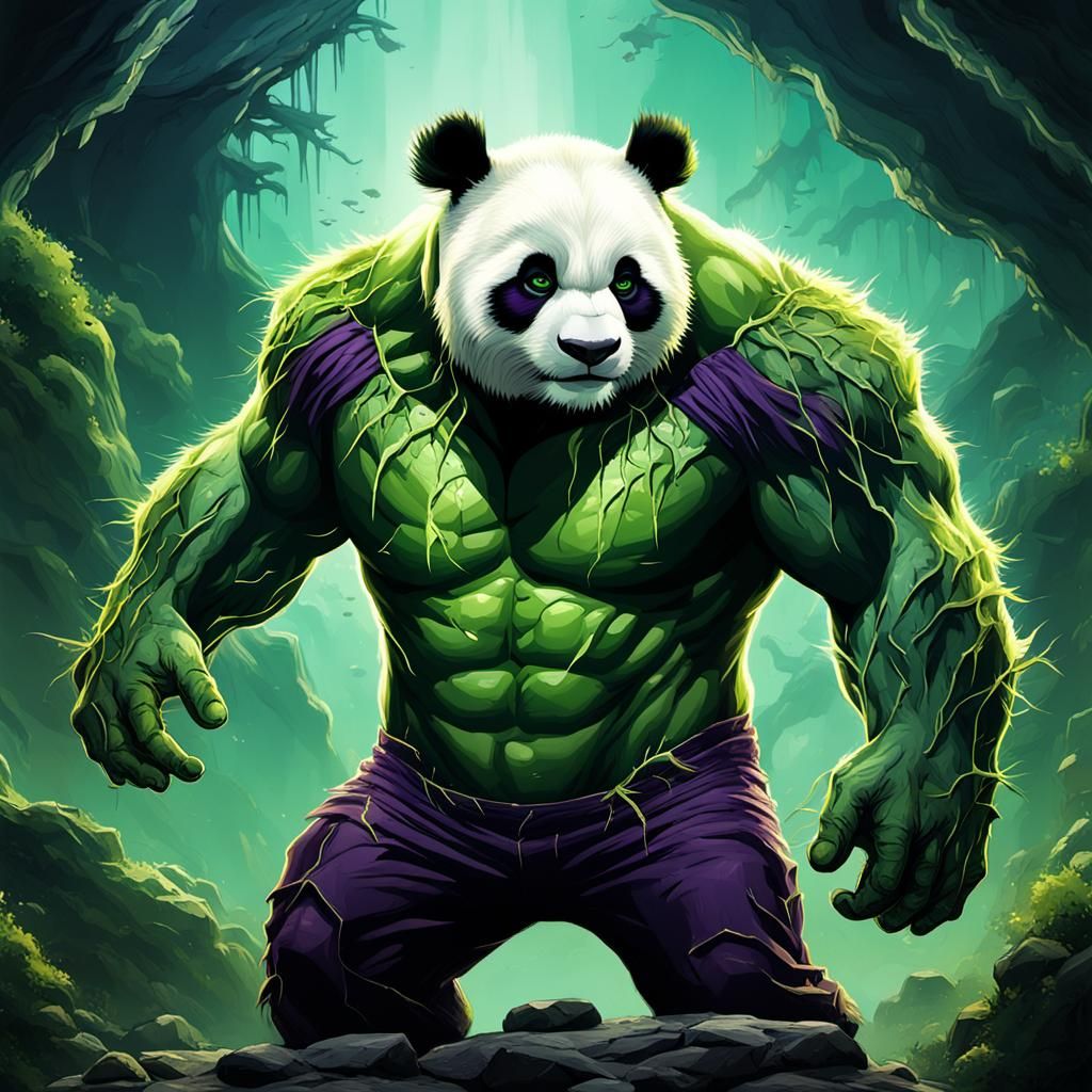 Panda Hulk - AI Generated Artwork - NightCafe Creator