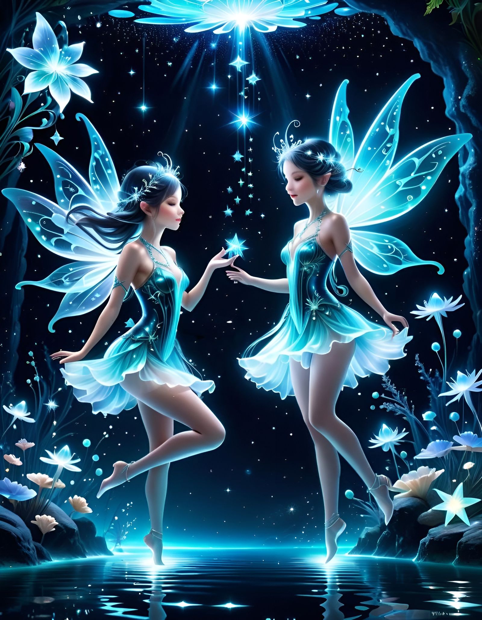 Stardust Fairies - AI Generated Artwork - NightCafe Creator