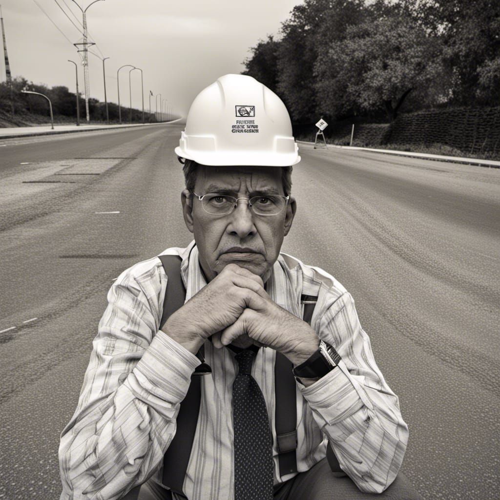 Defeated civil engineer - AI Generated Artwork - NightCafe Creator