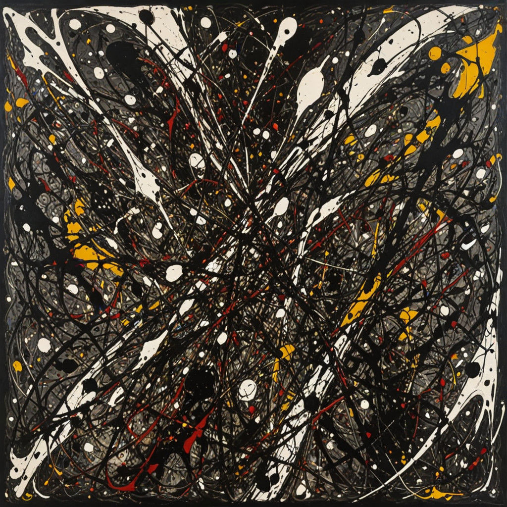 Grimdark by Jackson Pollock - Grimdark Painting in Dark, Mut...