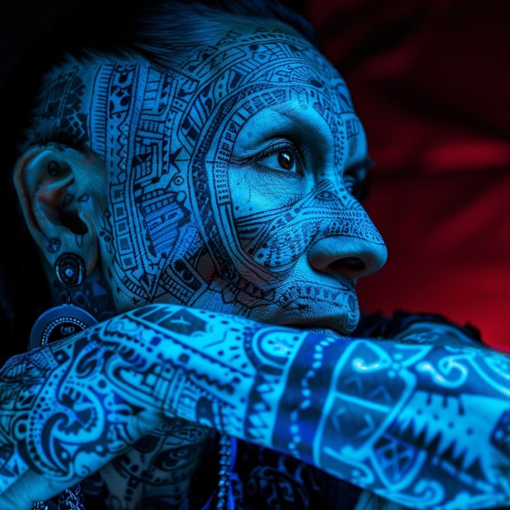 Black light blue - AI Generated Artwork - NightCafe Creator