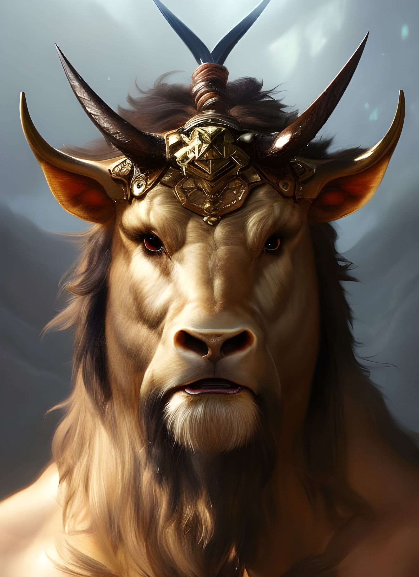 Majestic Minotaur - AI Generated Artwork - NightCafe Creator