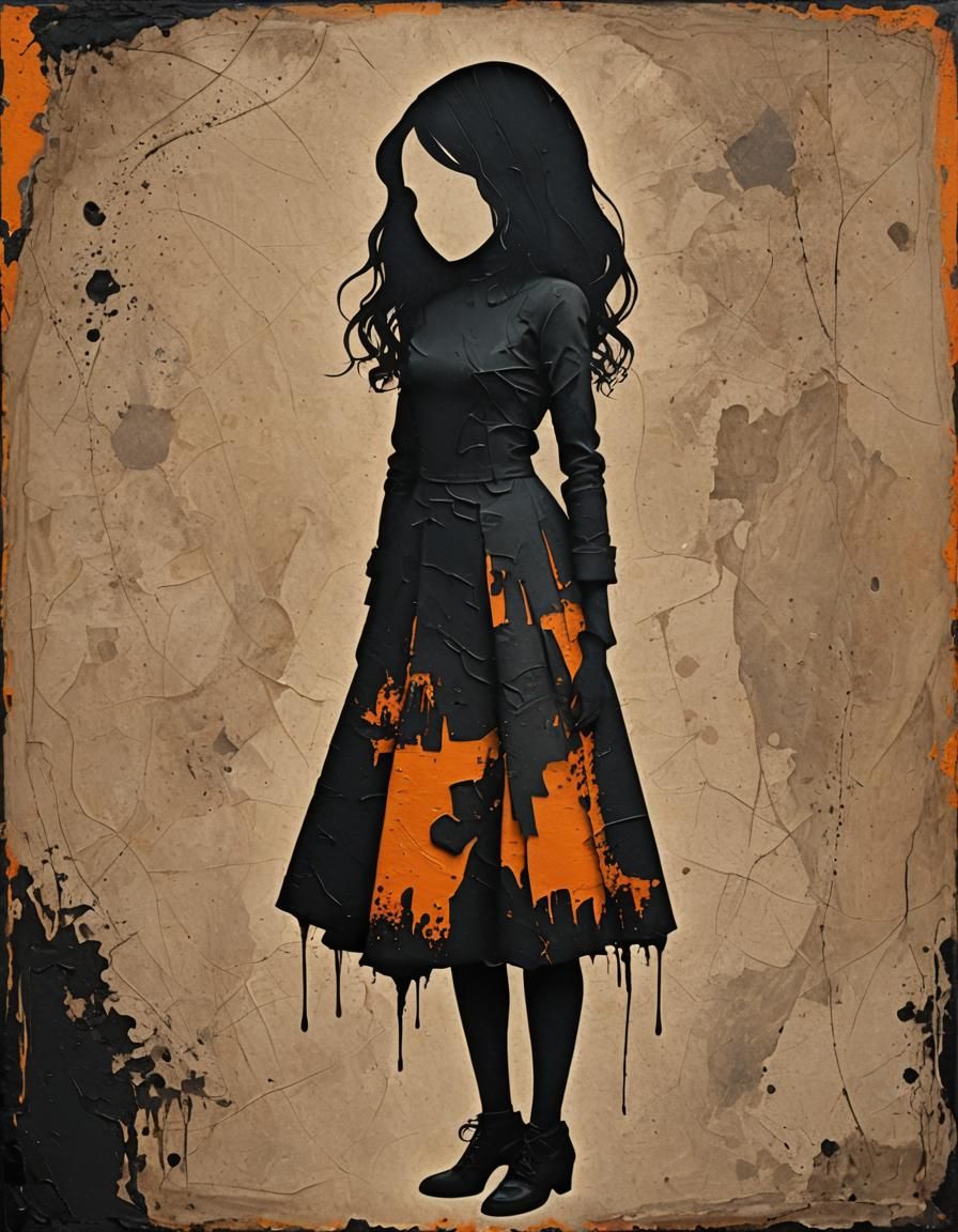 Silhouette of a faceless girl - AI Generated Artwork - NightCafe Creator