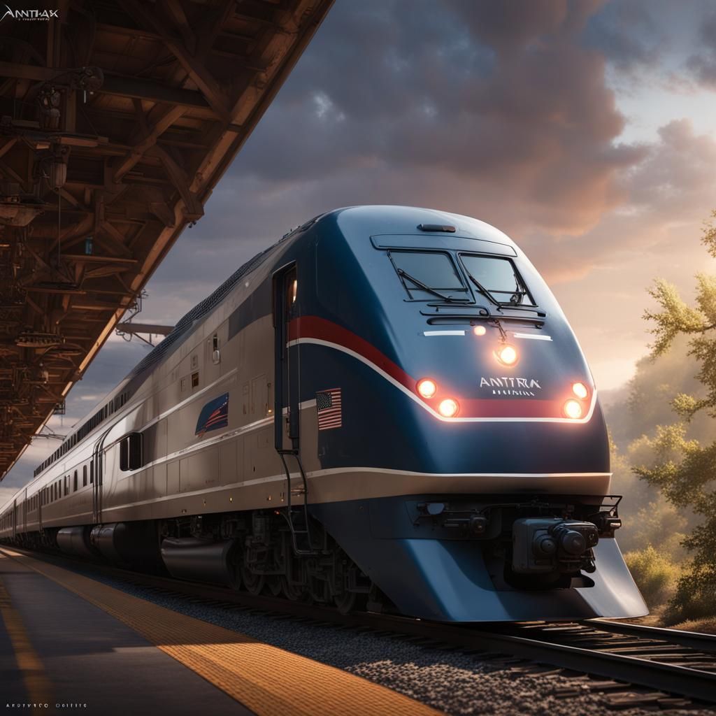Amtrak In Carbondale - AI Generated Artwork - NightCafe Creator