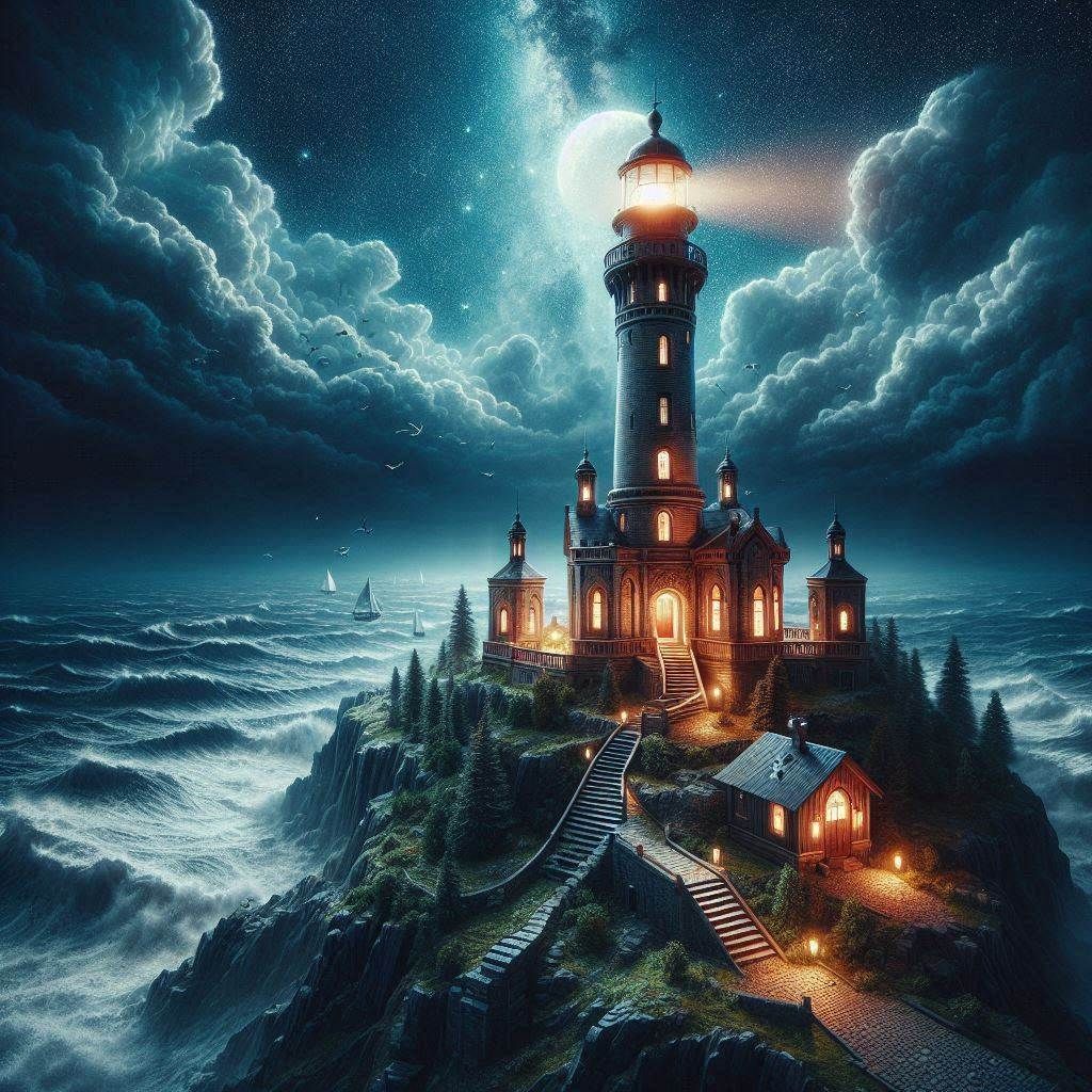Lighthouse - AI Generated Artwork - NightCafe Creator