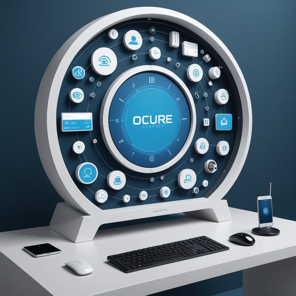 Sleek Digital Vault Interface in Modern Aesthetic - AI Art