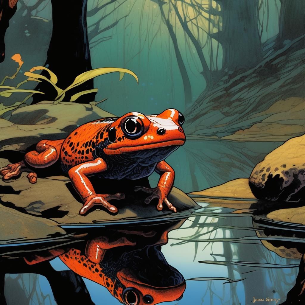 Fire Frog - AI Generated Artwork - NightCafe Creator