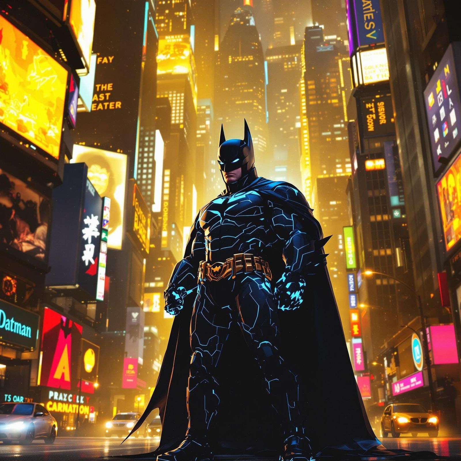 Batman Edge City 2025 NFT - Batman in Neon Cityscape, Cyb...