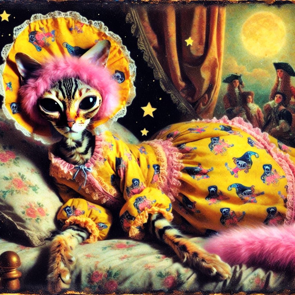 Tired alien-lady cat - AI Generated Artwork - NightCafe Creator