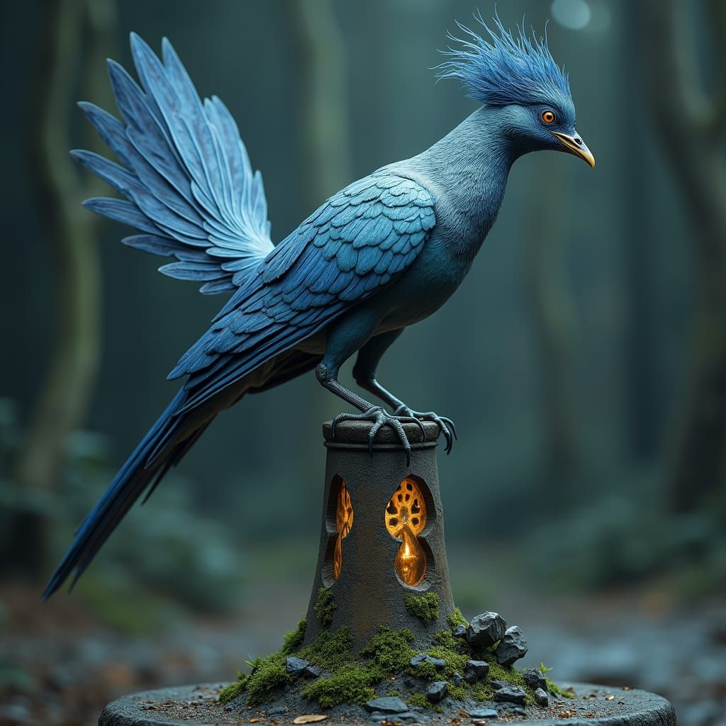 Ethereal Mourning Aix with Iridescent Feathers in ... - AI Art