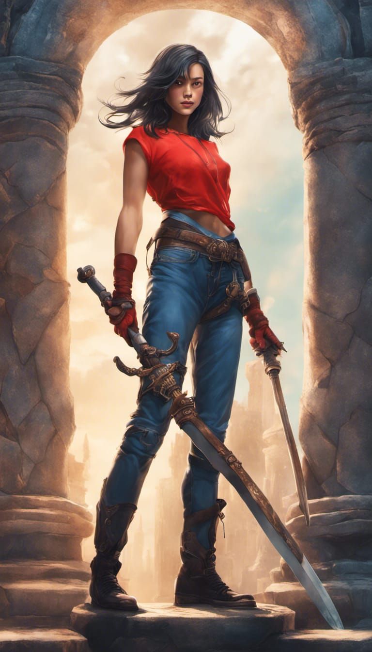 Dual Sword wielder - AI Generated Artwork - NightCafe Creator