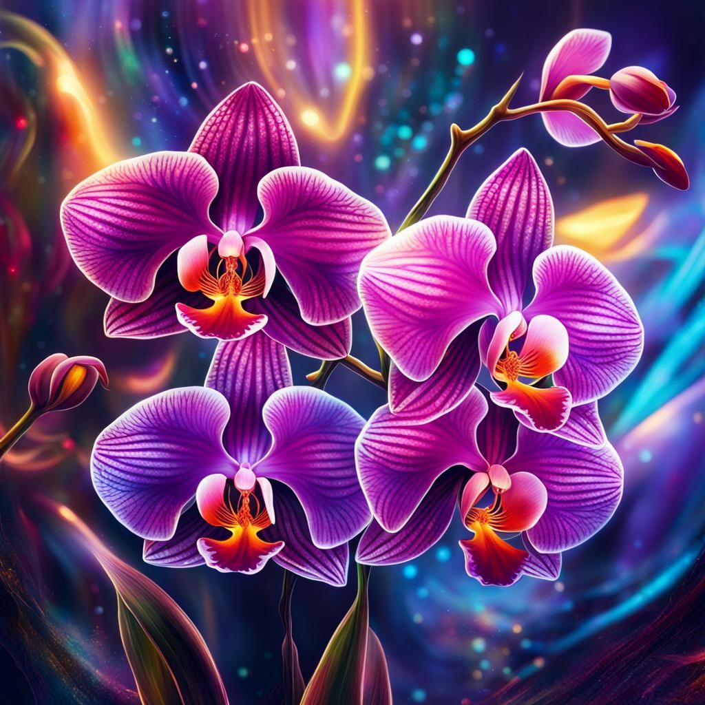 Magical Orchids - AI Generated Artwork - NightCafe Creator