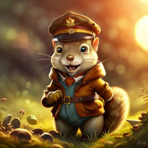 Squirrel Pilot - AI Generated Artwork - NightCafe Creator