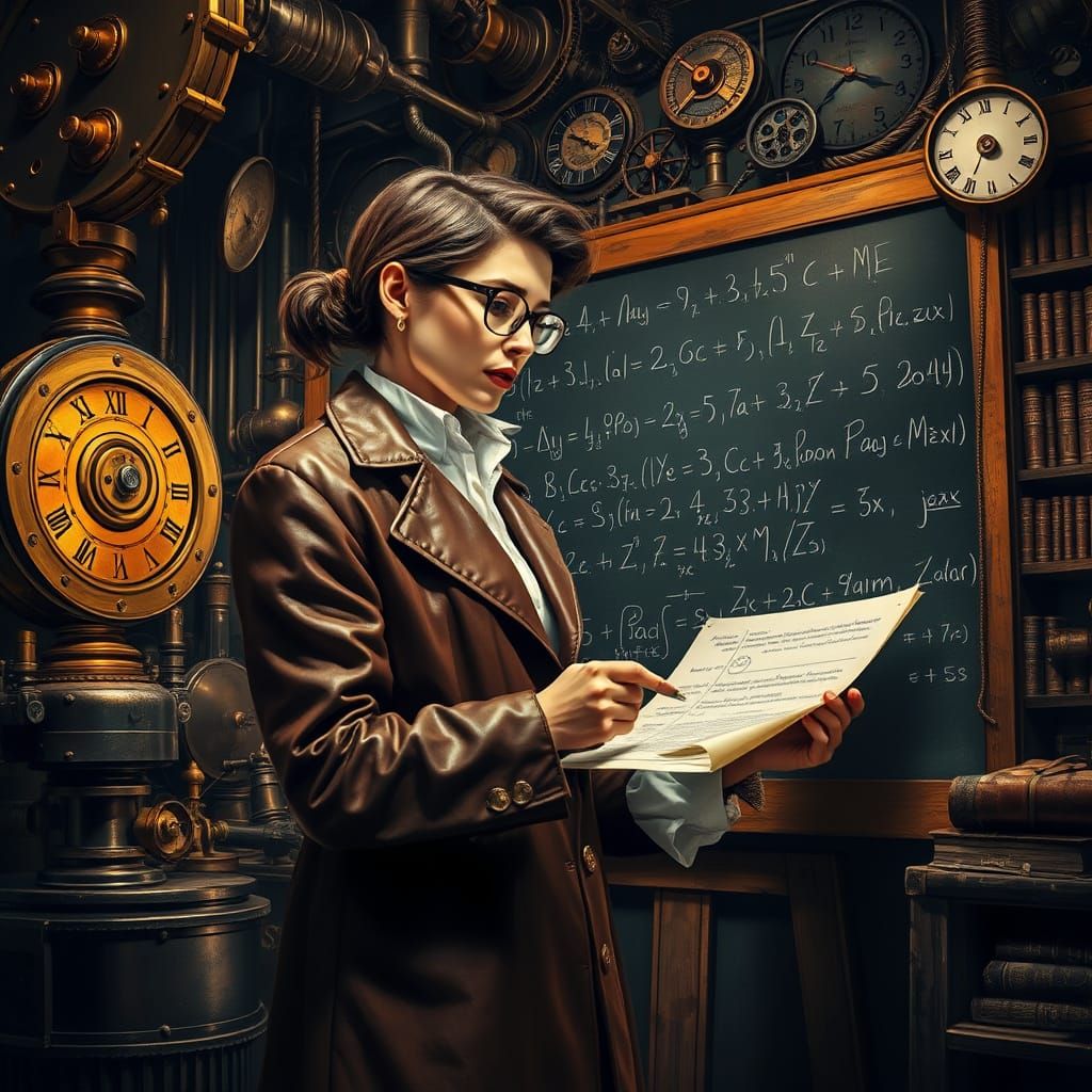 Steampunk Inventor Unveils String Theory Breakthro... - AI Art