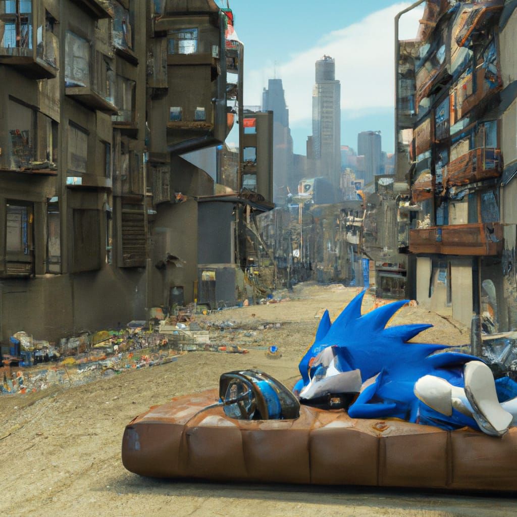 Sonic the Hedgehog breaks his ankle at a ghetto apartment complex ...
