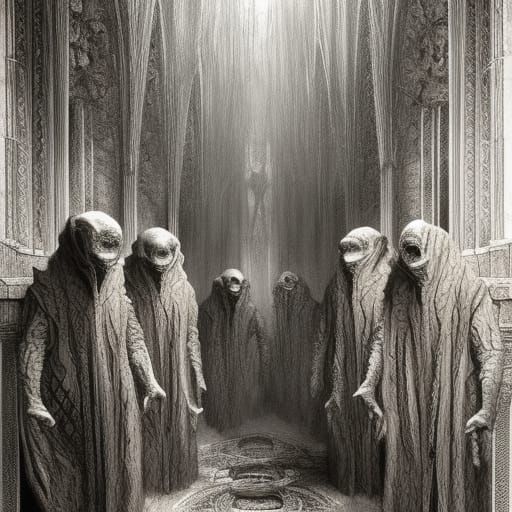 Evil Priests - AI Generated Artwork - NightCafe Creator