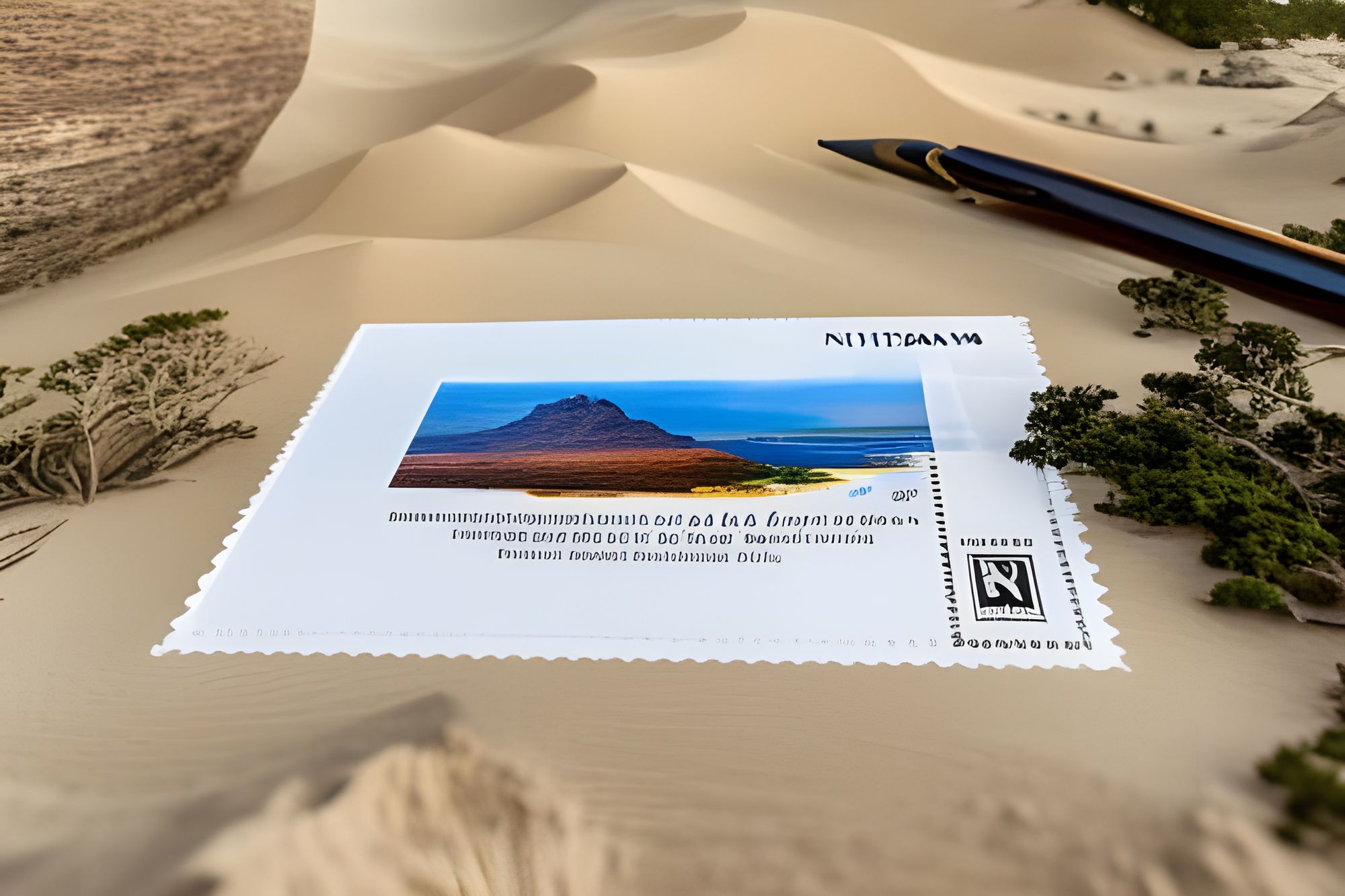 A stamp on a letter depicting Namibia. : r/nightcafe