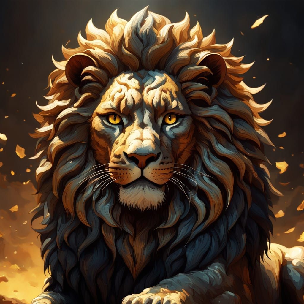 A cat’s shadow morphing into a lion, hinting at a hidden bravery.