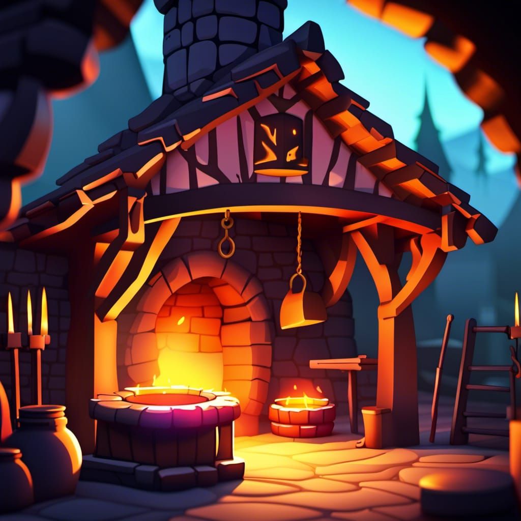 Medieval Forge - AI Generated Artwork - NightCafe Creator