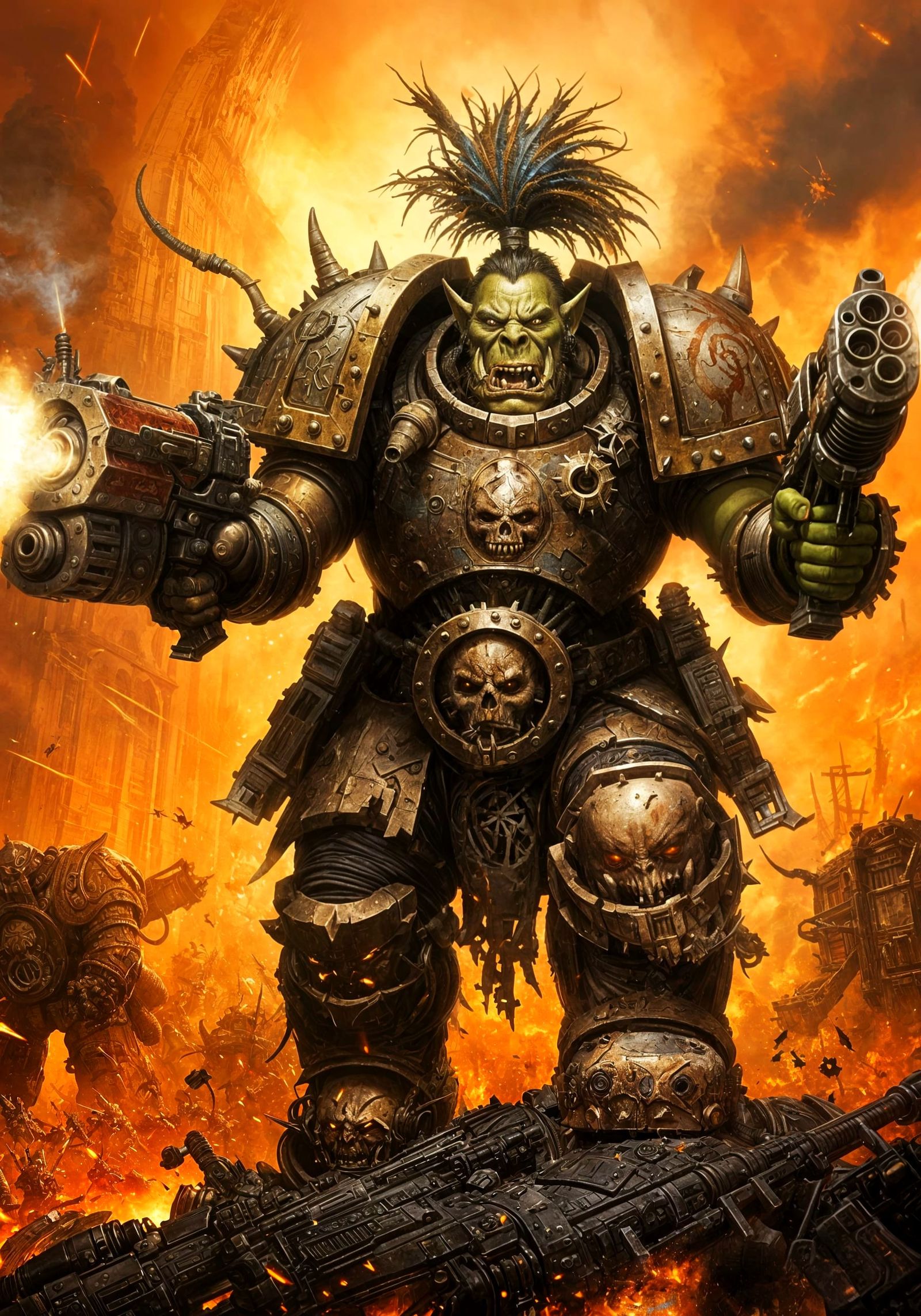 It's Krumpin' Time! - Epic Warhammer 40k Orc Boss with Big G...