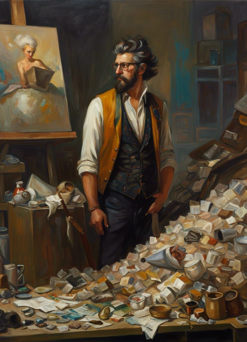 Trashy Hipster Artist - AI Generated Artwork - NightCafe Creator