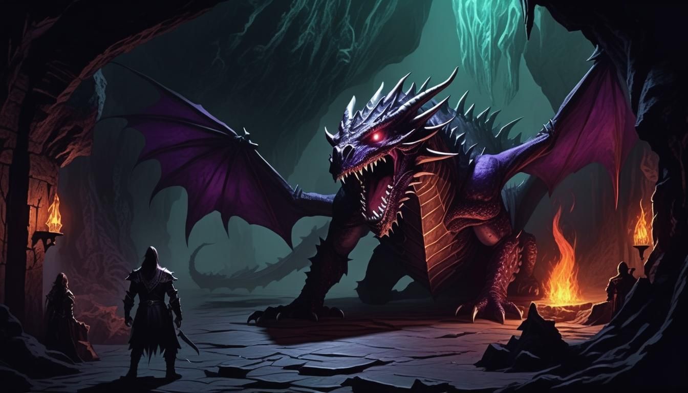 Dungeon and dragons Underdark scene - AI Generated Artwork - NightCafe ...