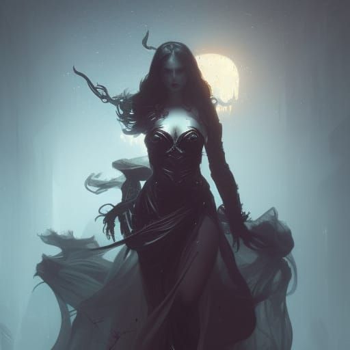 lady death night - AI Generated Artwork - NightCafe Creator