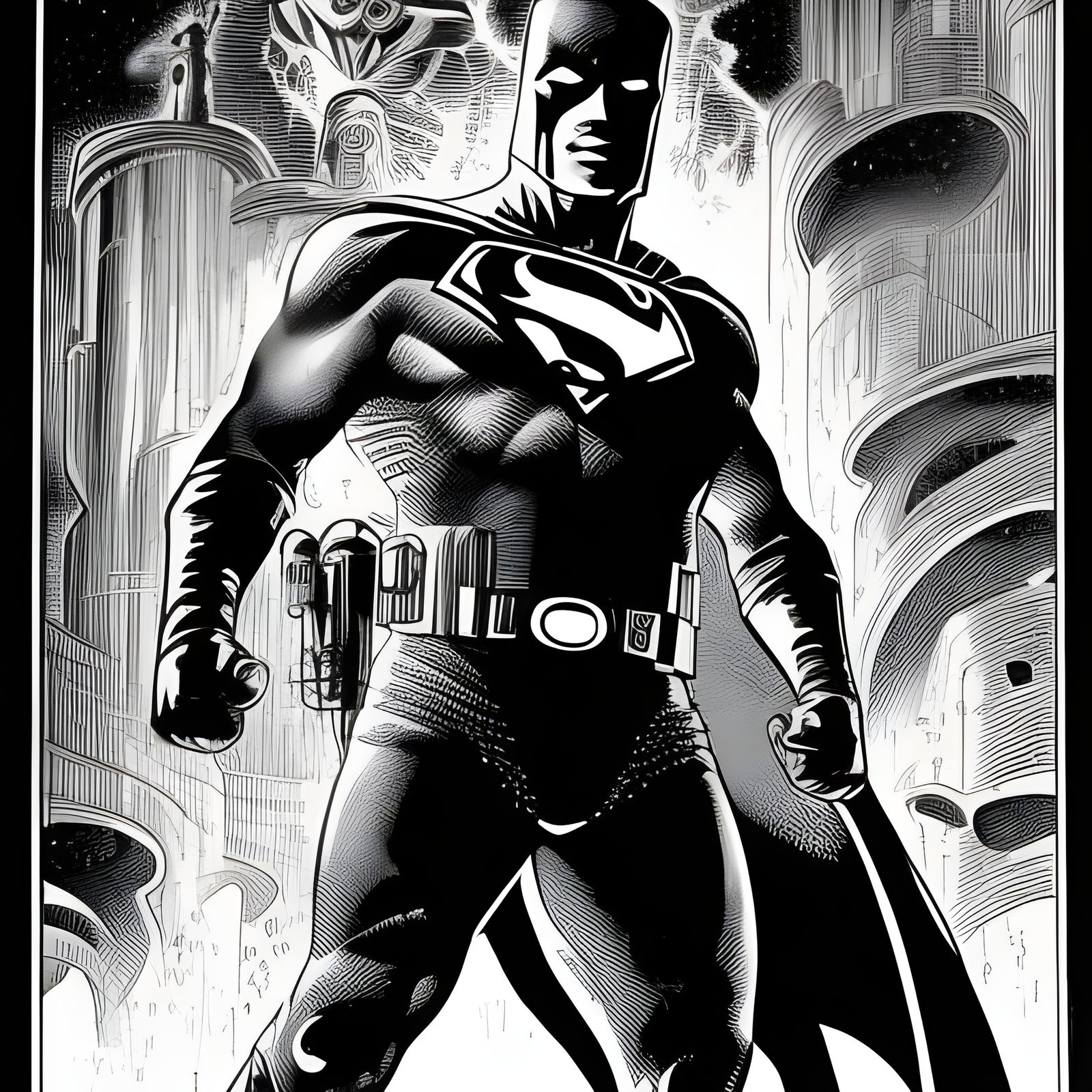 The Mysterious Alien Superman - AI Generated Artwork - NightCafe Creator