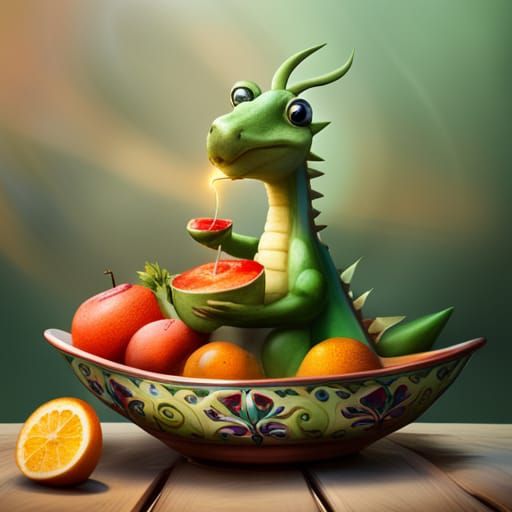 Sammy Loves Fruit - AI Generated Artwork - NightCafe Creator