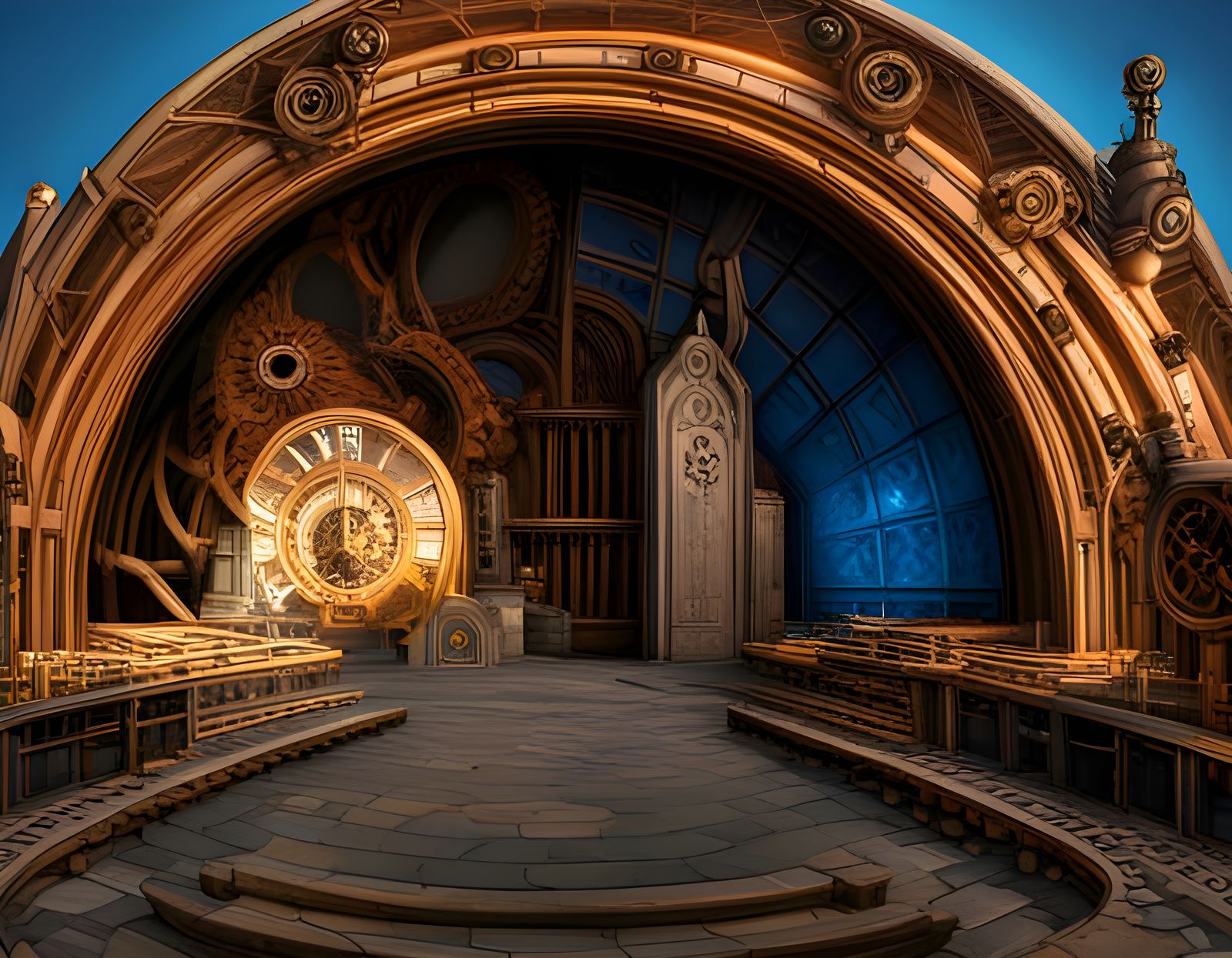 Magnificent Steampunk Clocktower. - AI Generated Artwork - NightCafe Creator