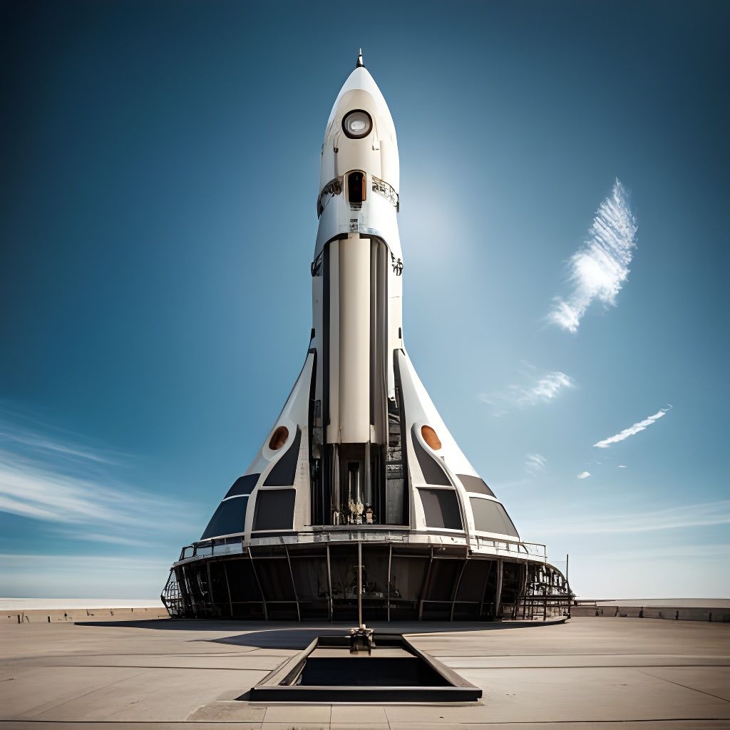 A Rocketship on the Launch Pad - AI Generated Artwork - NightCafe Creator
